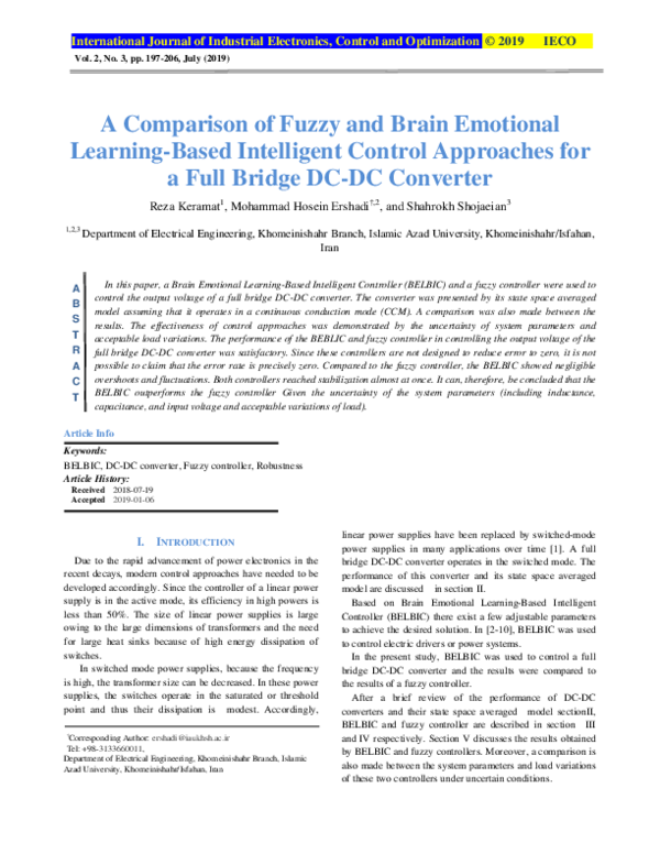 (PDF) A Comparison of Fuzzy and Brain Emotional Learning-Based ...