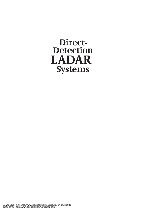 (PDF) Direct-Detection LADAR Systems