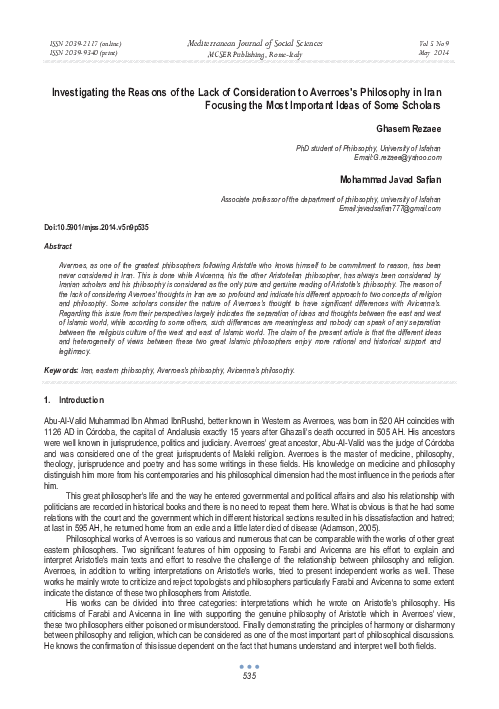 (PDF) Investigating the Reasons of the Lack of Consideration to ...
