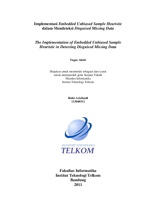 (PDF) Implementasi Embedded Unbiased Sample Heuristic dalam Mendeteksi ... (PDF) Implementasi Embedded Unbiased Sample Heuristic dalam Mendeteksi ...