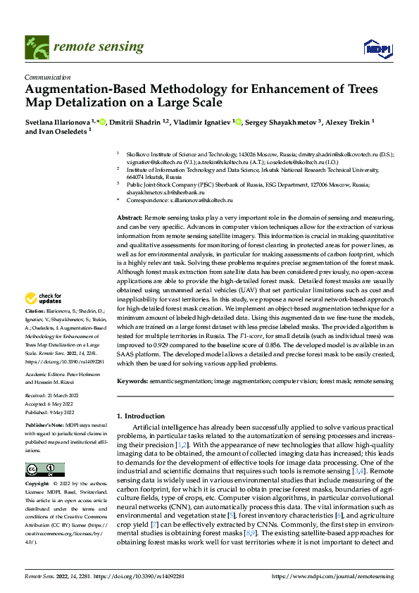 (PDF) Augmentation-Based Methodology for Enhancement of Trees Map Detalization on a Large Scale