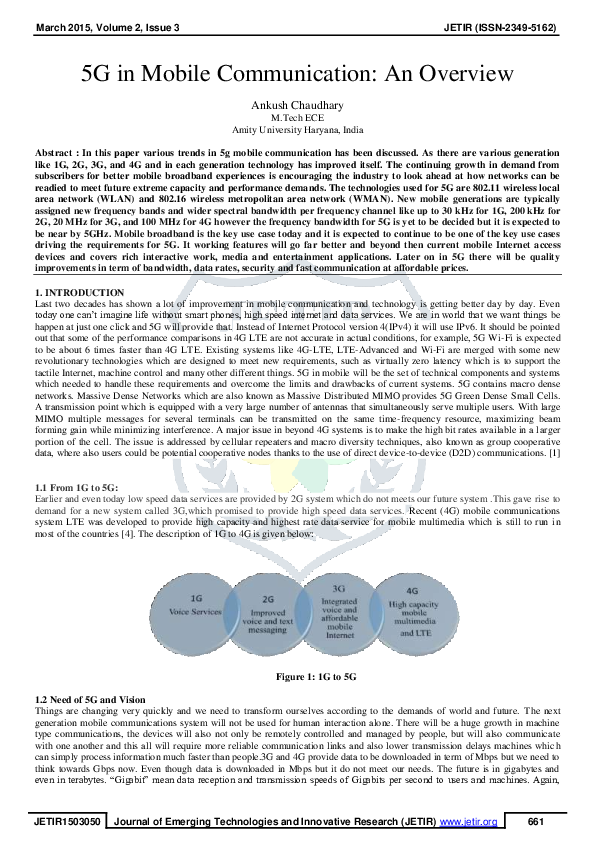(PDF) 5G in mobile communication: An overview
