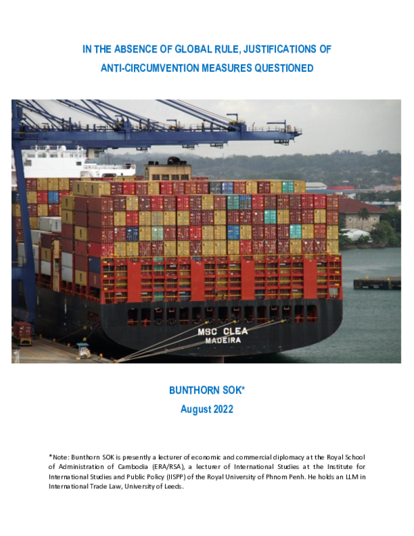 (PDF) In the Absence of Global Rule, Justifications of Anti ...