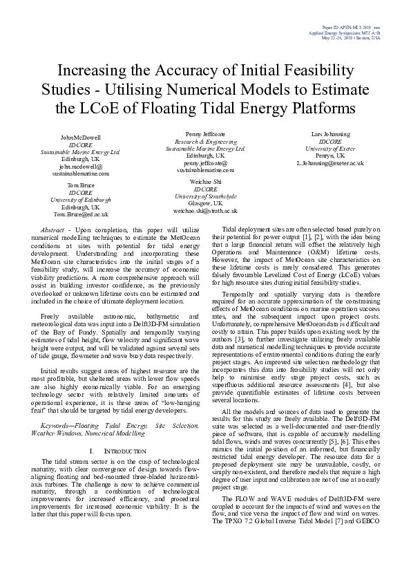(PDF) Increasing the Accuracy of Initial Feasibility Studies ...