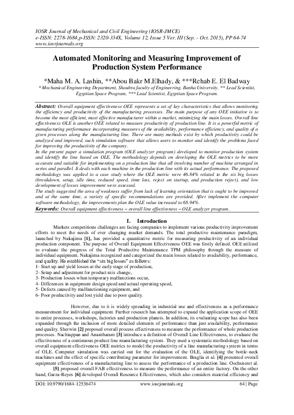 (PDF) System performance improvement by dynamic monitoring