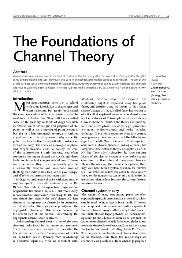 (PDF) The Foundations of Channel Theory