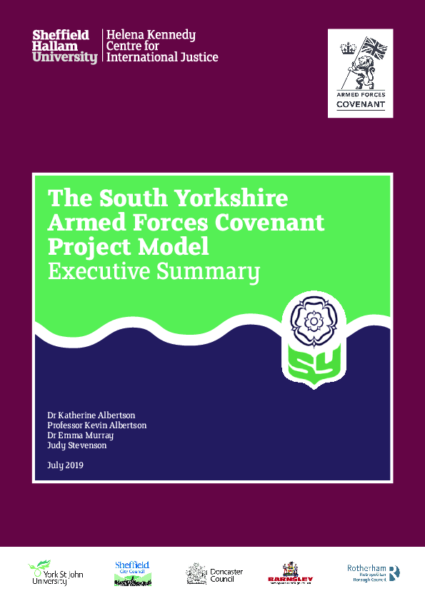 (PDF) The South Yorkshire Armed Forces Covenant model
