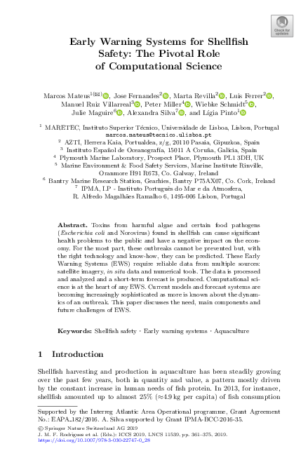 (PDF) Early Warning Systems for Shellfish Safety: The Pivotal Role of ...
