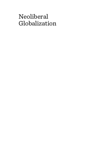 (PDF) Neoliberal Globalization