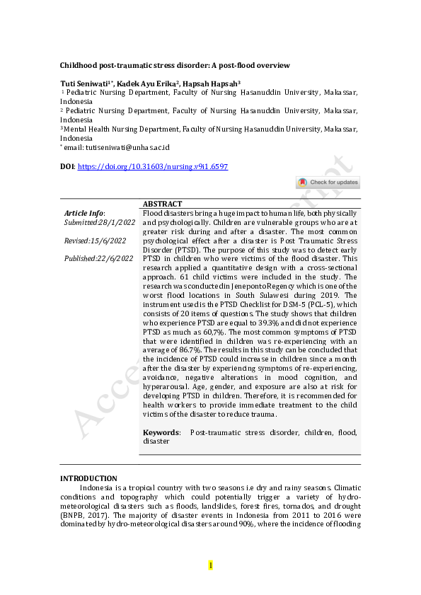 pdf-childhood-post-traumatic-stress-disorder-a-post-flood-overview
