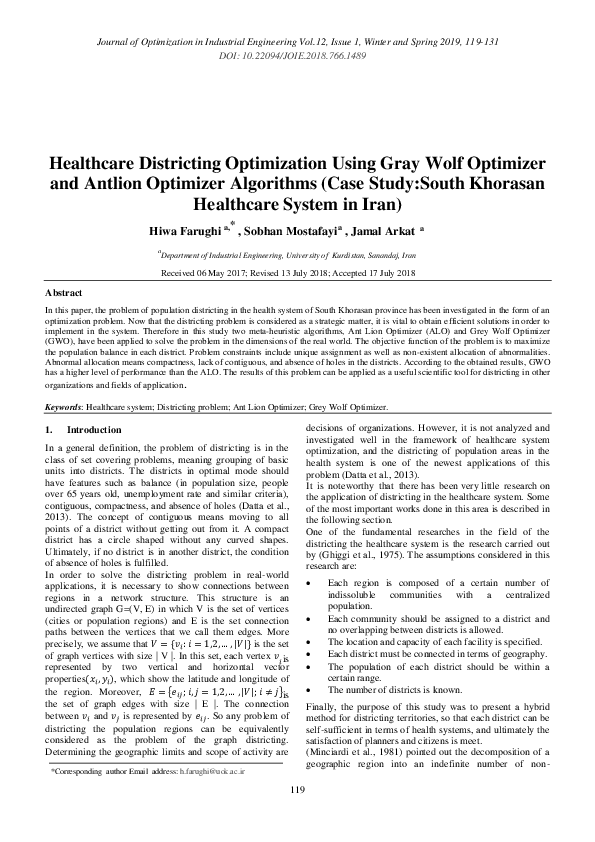 (PDF) System Reliability Optimization Using Gray Wolf Optimizer Algorithm