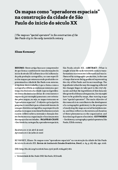 (PDF) The maps as “spatial operators” in the construction of the São ...