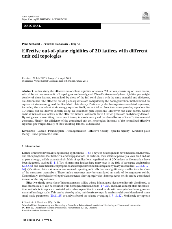 (PDF) Effective out-of-plane rigidities of 2D lattices with different ...