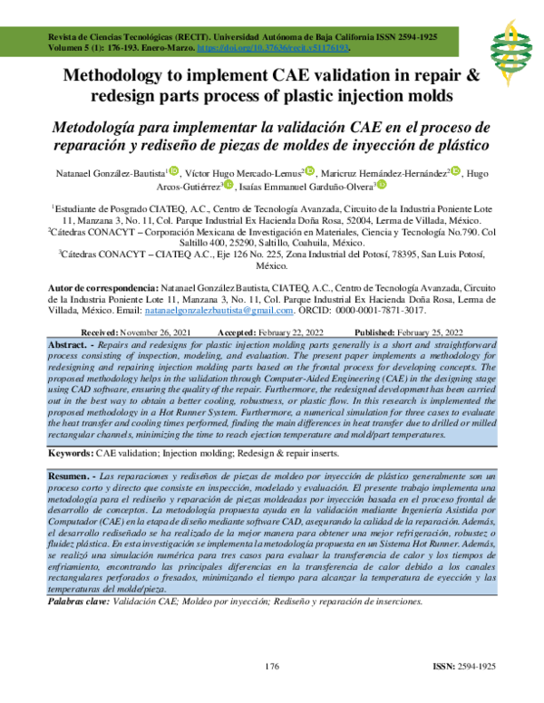 (PDF) Methodology to implement CAE validation in repair & redesign parts process of plastic ...