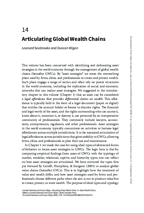 (PDF) Articulating Global Wealth Chains
