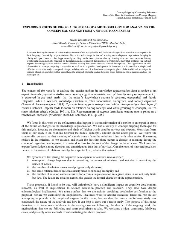 (PDF) Exploring roots of rigor: A proposal of a methodology for analyzing the conceptual change ...