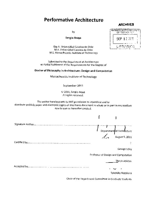 (PDF) Performative Architecture by