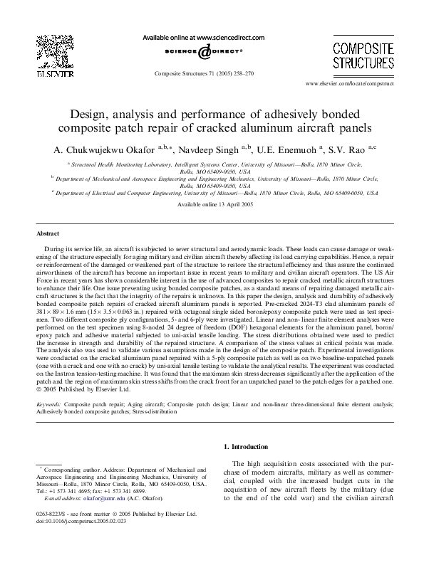 (PDF) Design, analysis and performance of adhesively bonded composite ...