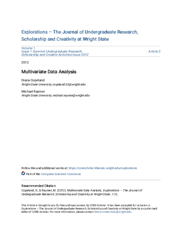 (PDF) Multivariate Data Analysis | Diana W Seales - Academia.edu