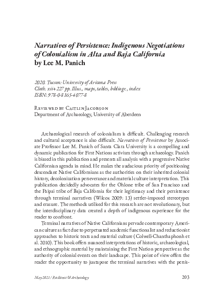 (PDF) Narratives of Persistence: Indigenous Negotiations of Colonialism ...