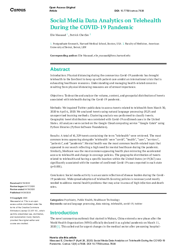 (PDF) Big Data Analytics in Social Media