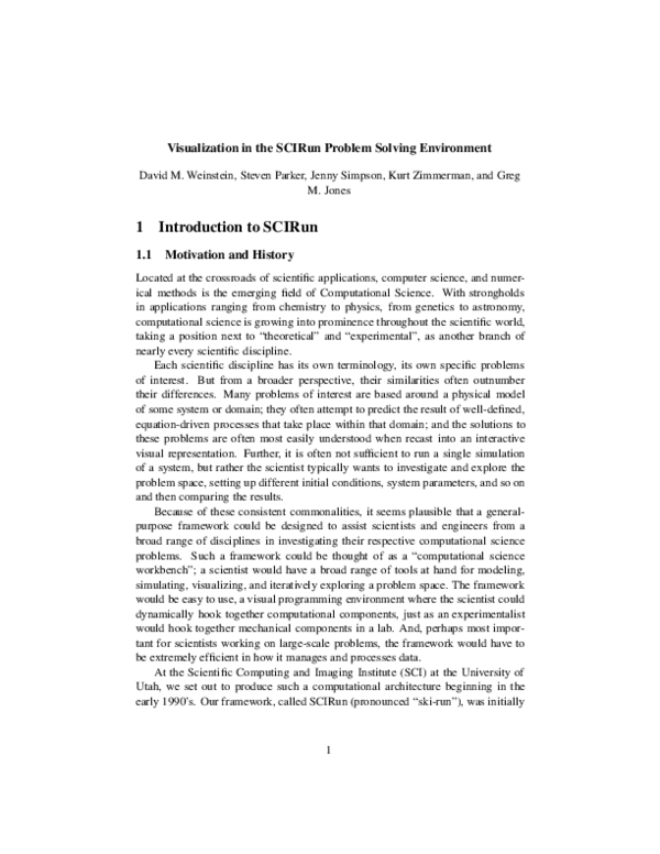 (PDF) Visualization in the SCIRun Problem-Solving Environment | greg jones - Academia.edu