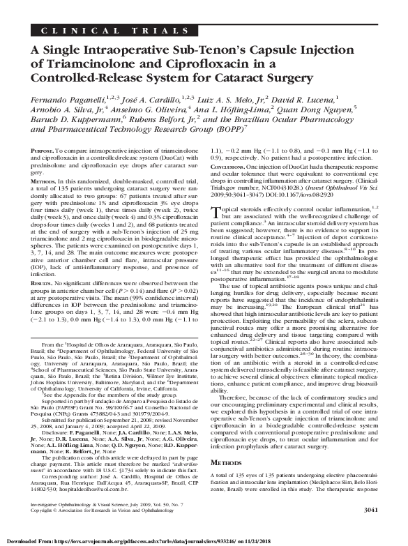 (PDF) A Single Intraoperative Sub-Tenon’s Capsule Injection of ...