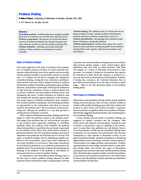 (PDF) Problem Finding