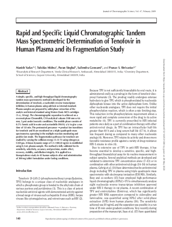 Pdf Rapid And Specific Liquid Chromatographic Tandem Mass Spectrometric Determination Of