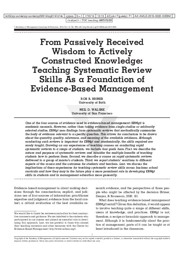 (PDF) From Passively Received Wisdom to Actively Constructed Knowledge ...