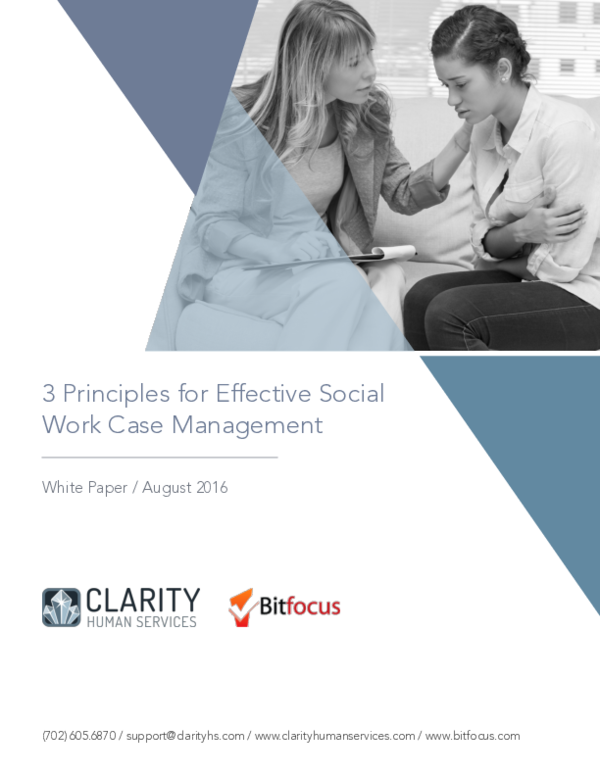 (PDF) Principles for Effective Social Work Case Management
