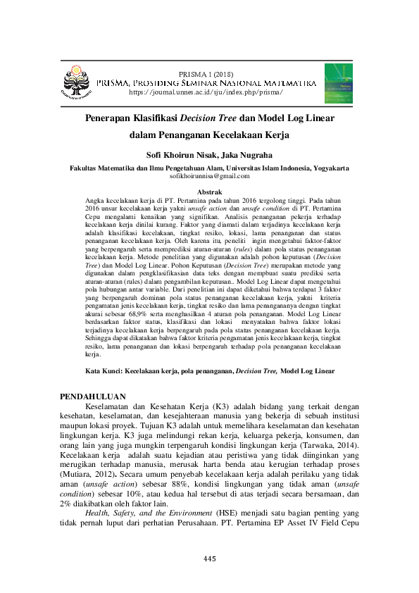 (PDF) Penerapan Klasifikasi Decision Tree dan Model Log Linear dalam ... (PDF) Penerapan Klasifikasi Decision Tree dan Model Log Linear dalam ...