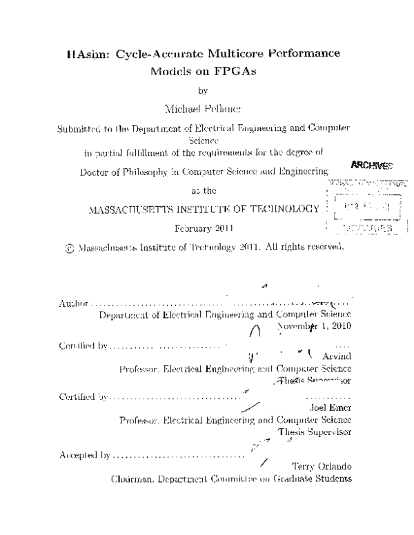 (PDF) HAsim: cycle-accurate multicore performance models on FPGAs