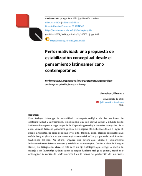 (PDF) Performatividad: una propuesta de estabilización conceptual desde ...
