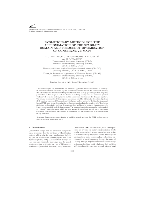 (PDF) Evolutionary Methods for the Approximation of the Stability Domain and Frequency ...