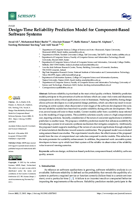 (PDF) Design-Time Reliability Prediction Model for Component-Based ...