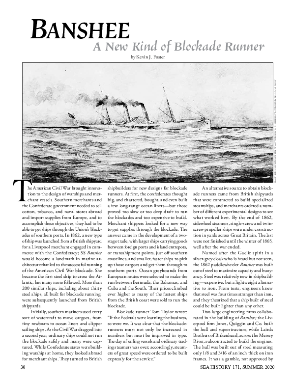 (PDF) Banshee—A New Kind of Blockade Runner