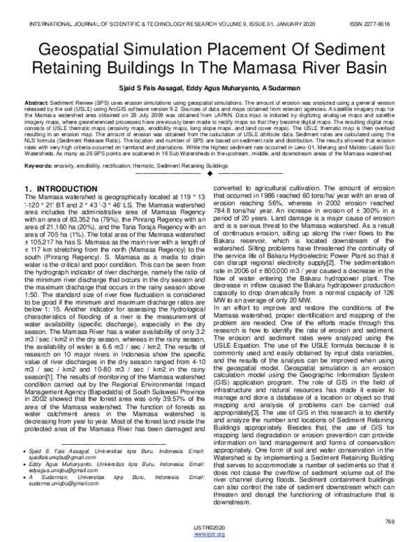 (PDF) Geospatial Simulation Placement Of Sediment Retaining Buildings ...
