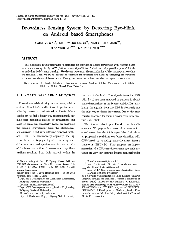 (PDF) Drowsiness Sensing System by Detecting Eye-blink on Android based ...
