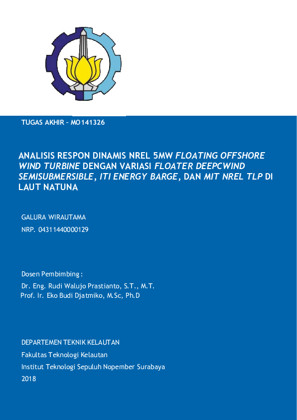 (PDF) Analisis Respon Dinamis Nrel 5MW Floating Offshore Wind Turbine ...