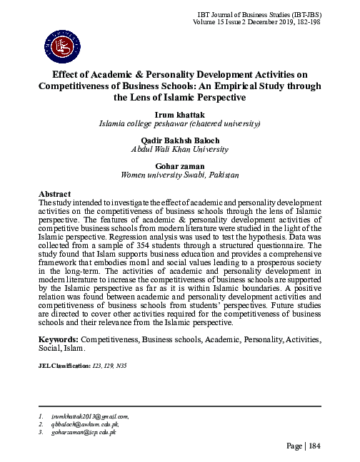 (PDF) Effect of Academic Personality Development Activities on ...
