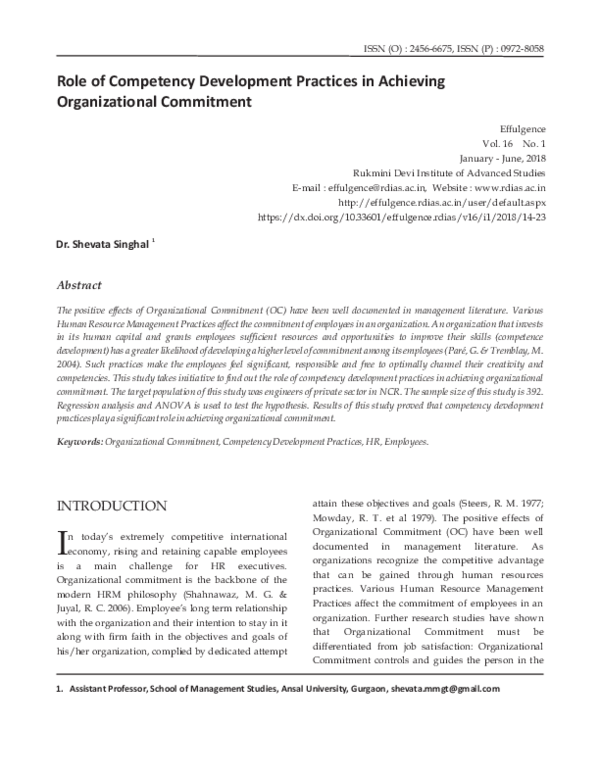 (PDF) Role of Competency Development Practices in Achieving ...