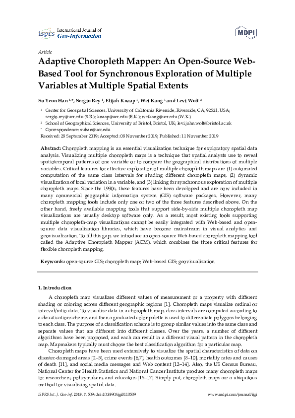 (PDF) Adaptive Choropleth Mapper: An Open-Source Web-Based Tool for ...