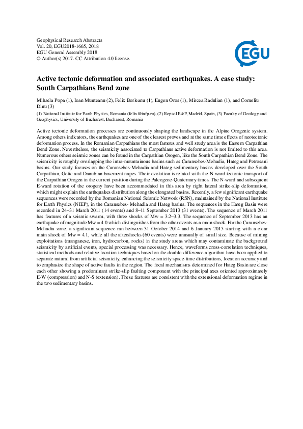 Pdf Active Tectonic Deformation And Associated Earthquakes A Case