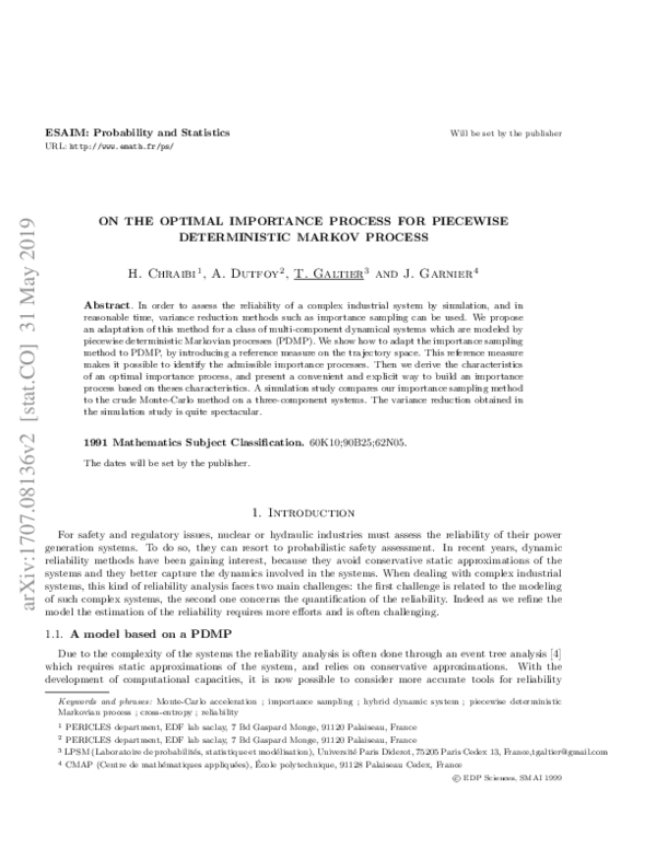(PDF) Monte-Carlo acceleration: importance sampling and hybrid dynamic ... (PDF) Monte-Carlo acceleration: importance sampling and hybrid dynamic ...