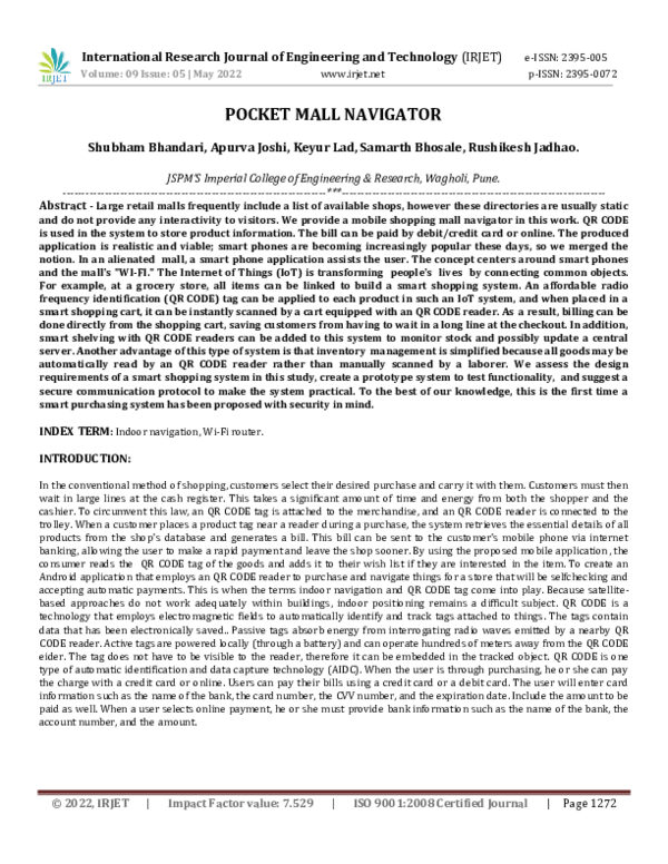 (PDF) POCKET MALL NAVIGATOR