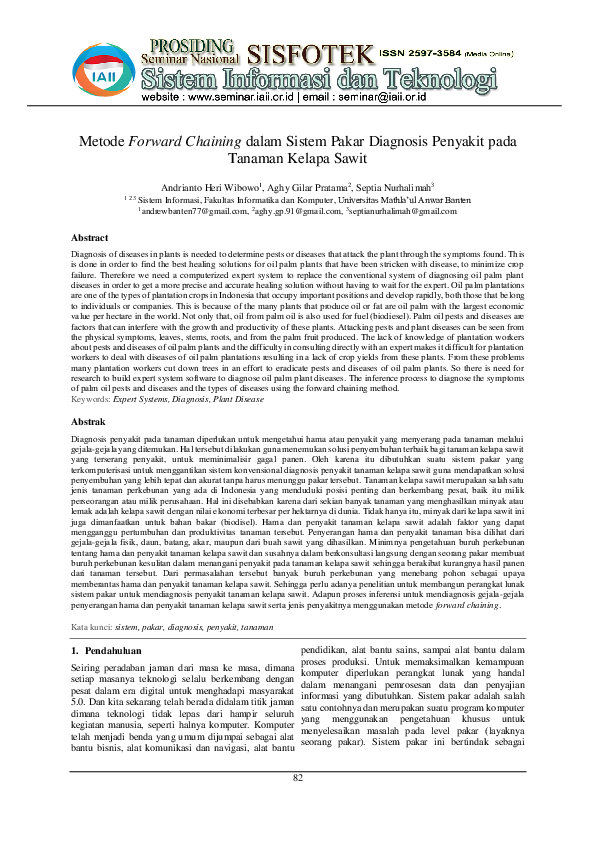 (PDF) Metode Forward Chaining dalam Sistem Pakar Diagnosis Penyakit ...