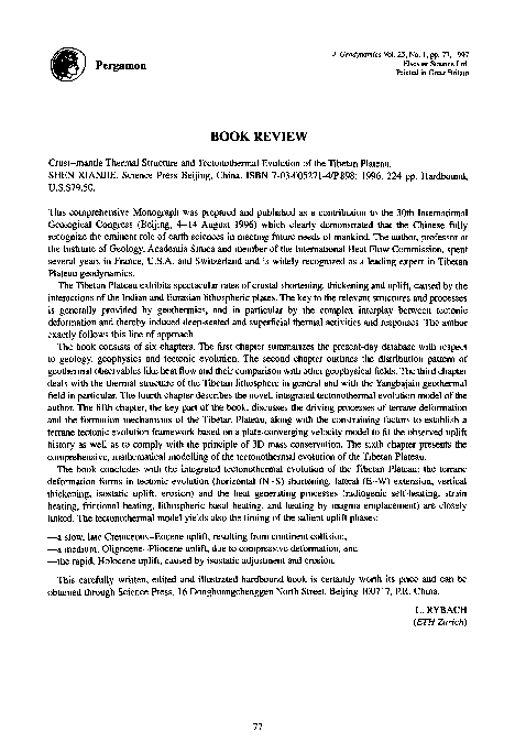 (PDF) Crust-mantle thermal structure and tectonothermal evolution of ...