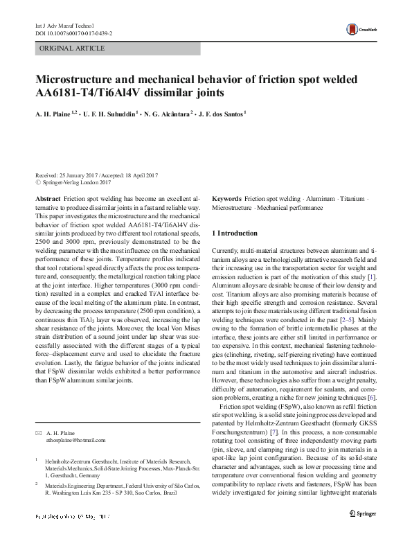 (PDF) Microstructure and mechanical behavior of friction stir processed ultrafine grained Al–Mg ...