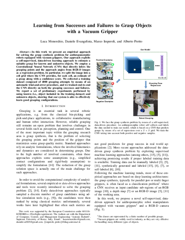(PDF) Learning from Successes and Failures to Grasp Objects with a Vacuum Gripper